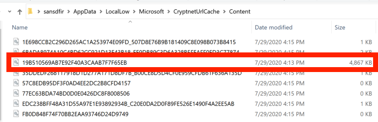 Certutil download artefacts – ThinkDFIR